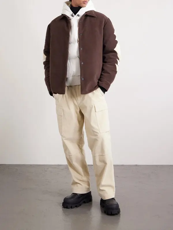 Moncler Straight-leg Cotton-corduroy Cargo Trousers