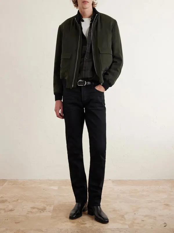 TOM FORD Gabardine Bomber Jacket - Green