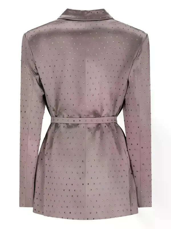 Andamane Crystal Belted Blazer - Neutrals