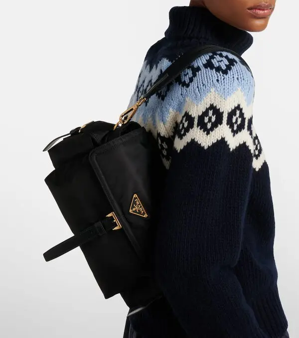 Prada Re-nylon Medium Crossbody Bag - Black