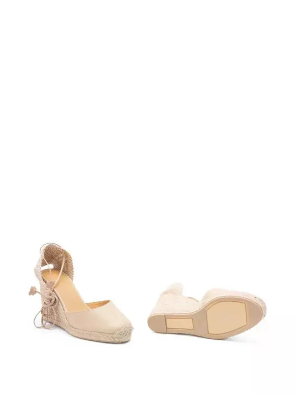 CastaÑer Flower Tie Wedge Espadrilles