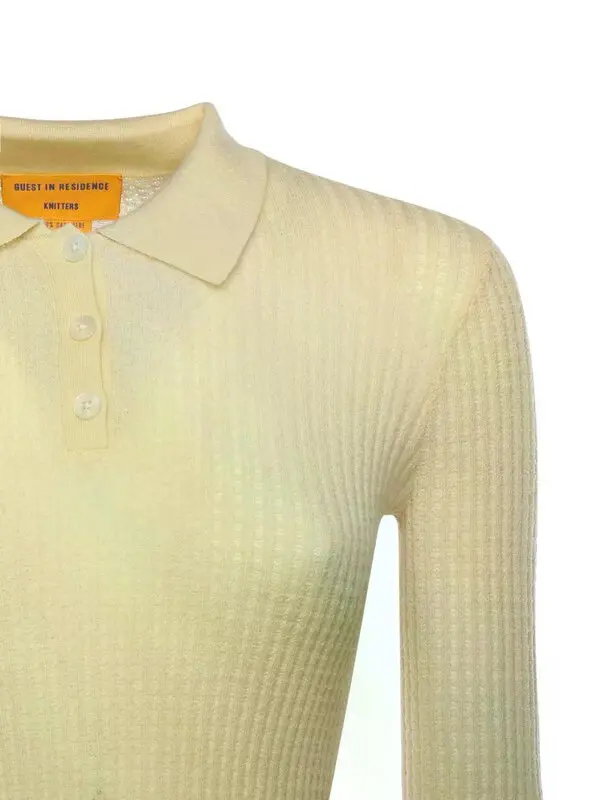 Guest In Residence Shrunken Polo Top - Yellow