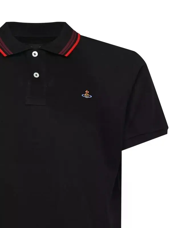 VIVIENNE WESTWOOD Striped-collar Polo Shirt