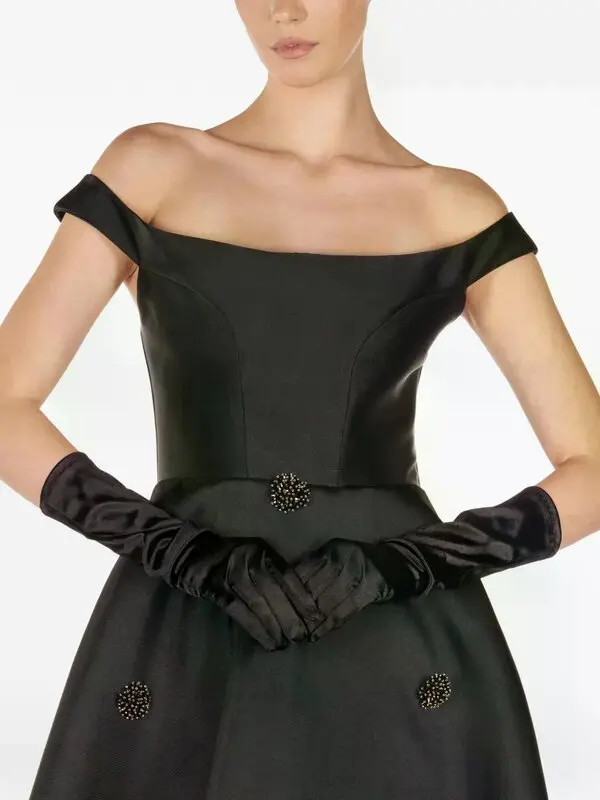 ARAFTU Embellished Off-shoulder Midi Dress