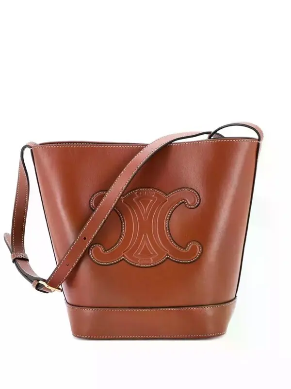 Celine Cuir Triomphe Leather Small Bucket Bag