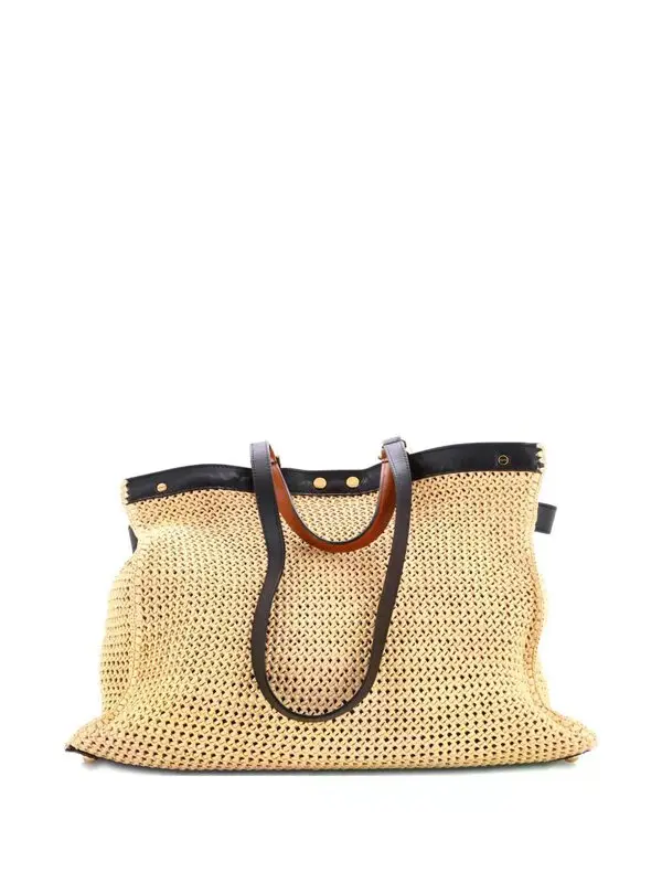 Fendi Peekaboo X-raffia Medium Tote Bag