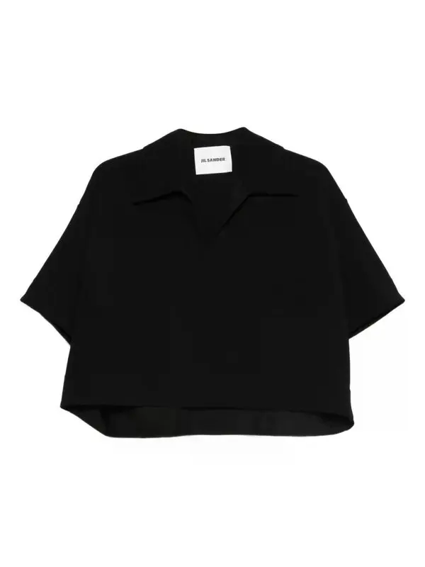 JIL SANDER V-neck T-shirt - Black