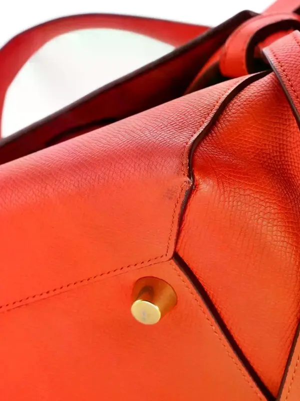 Celine Belt Bag Textured Leather Mini Shoulder Bag - Red
