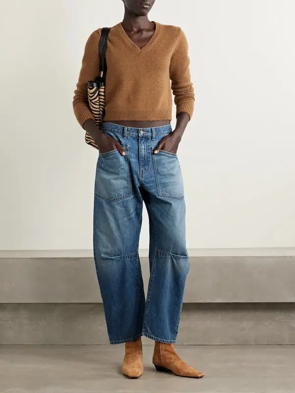 NILI LOTAN Shon High-rise Barrel-leg Jeans - Blue
