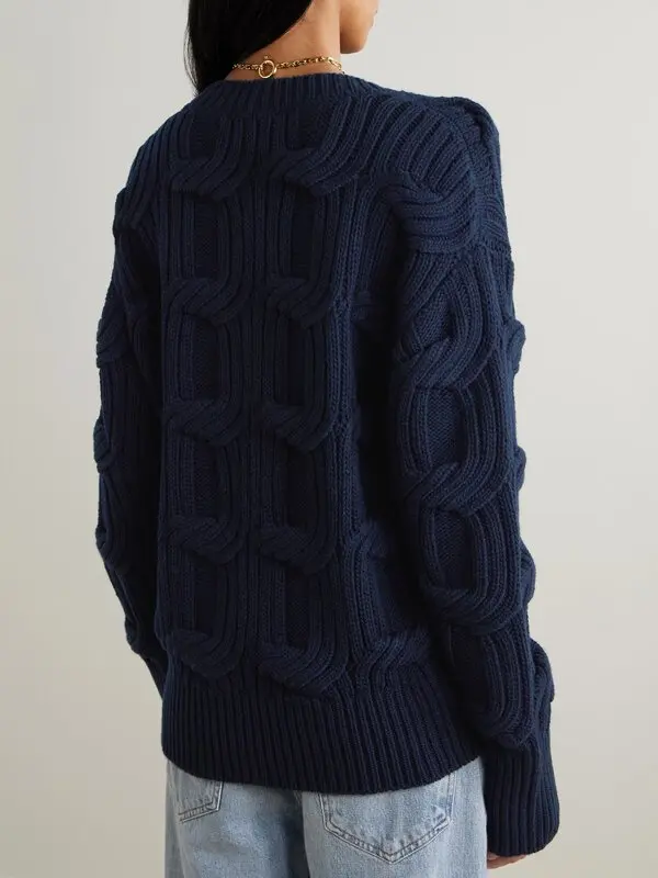 Stella McCartney Falabella Cable-knit Wool Sweater