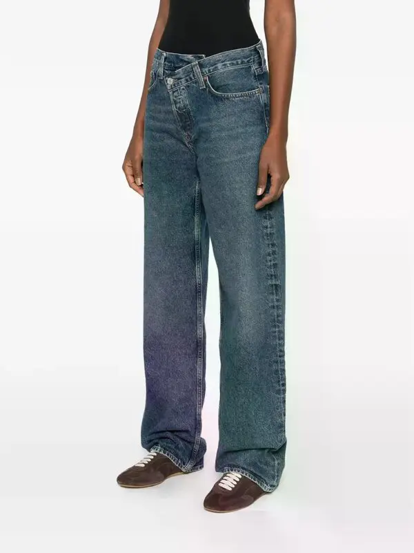AGOLDE Asymmetrical Waistband Wide-leg Jeans