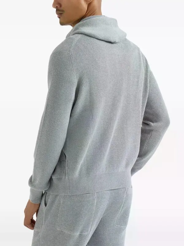 Brunello Cucinelli Cotton Zip-up Hoodie - Grey