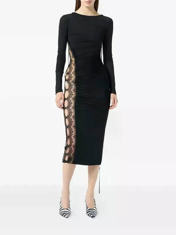 Blumarine Lace-insert Midi Dress