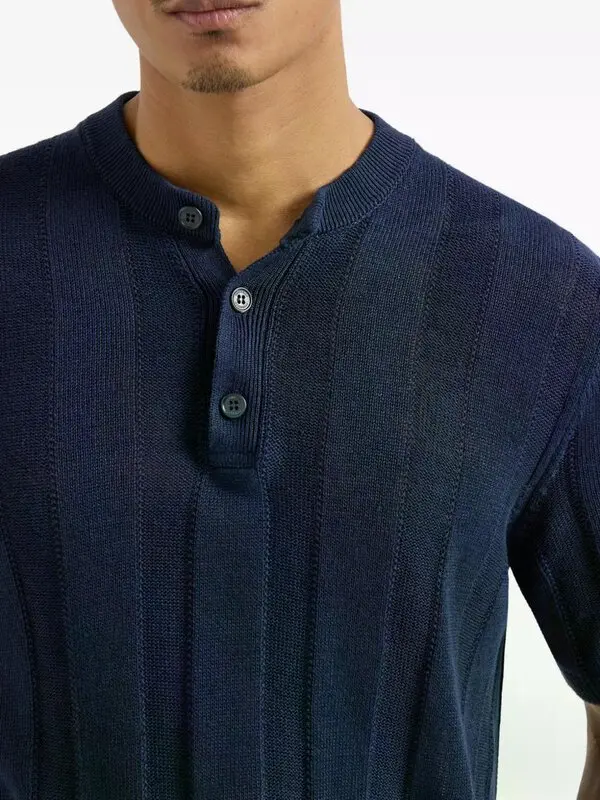 Brunello Cucinelli Ribbed Henley Top