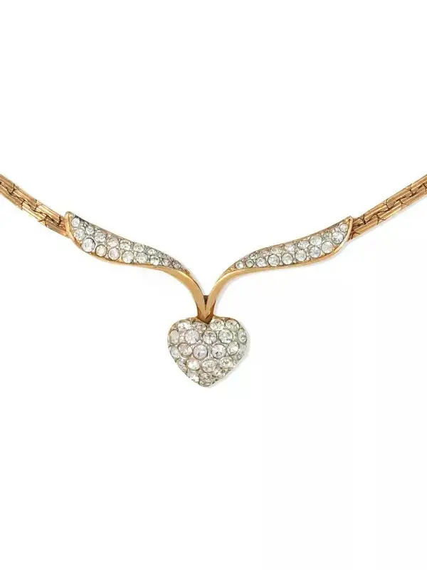 SUSAN CAPLAN 1980s Attwood & Sawyer Heart-charm Necklace - Gold