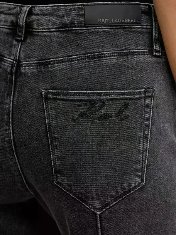 Karl Lagerfeld Cuffed Five-pocket Jeans