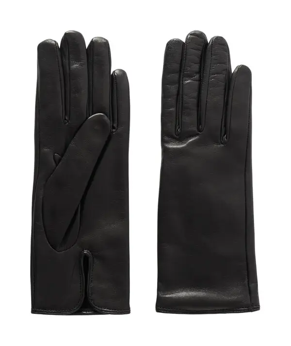 Nour Hammour Leather Gloves - Black