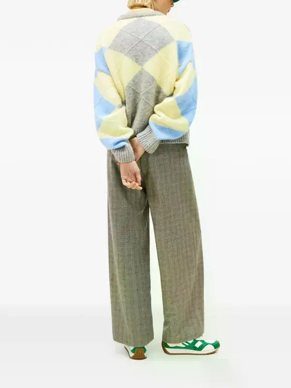 Tommy Hilfiger Argyle Crew Neck Long Sleeve Sweater