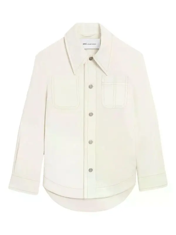 AMI Paris Oversize Cotton Canvas Worker Overshirt