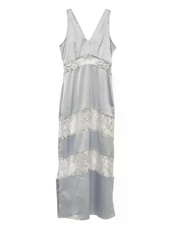 BLAKLACE Lace Panel Dress - Grey