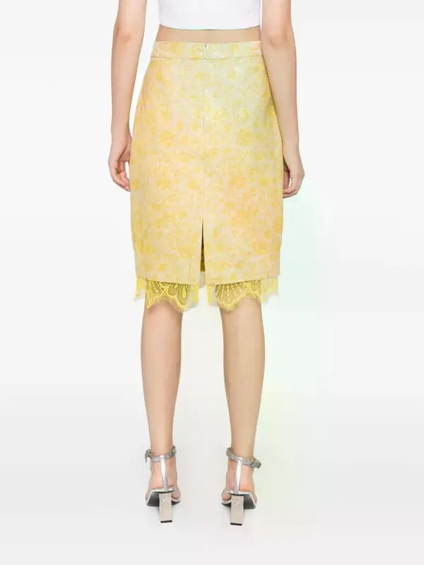 BLAKLACE Floral Lace Trim Skirt