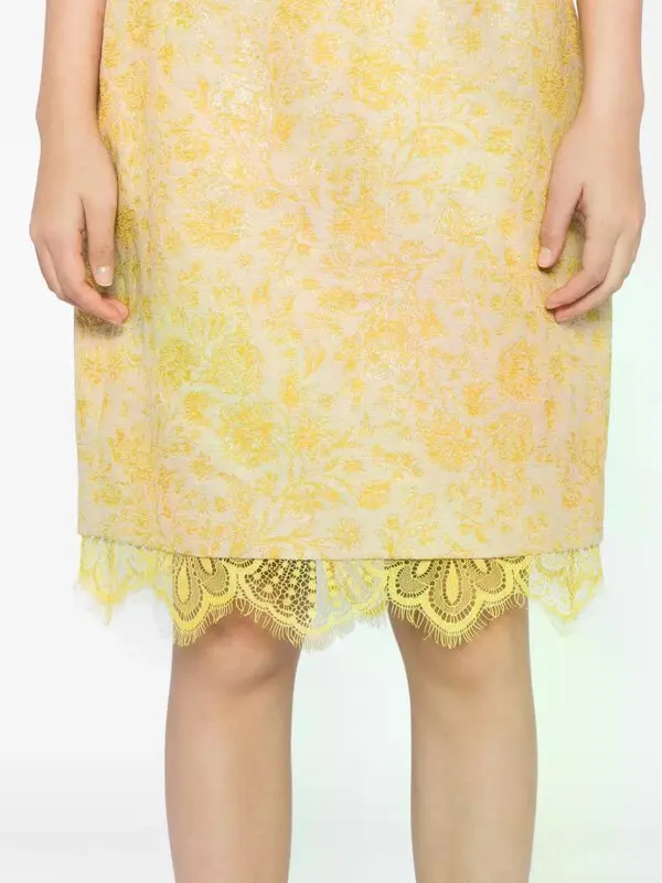 BLAKLACE Floral Lace Trim Skirt