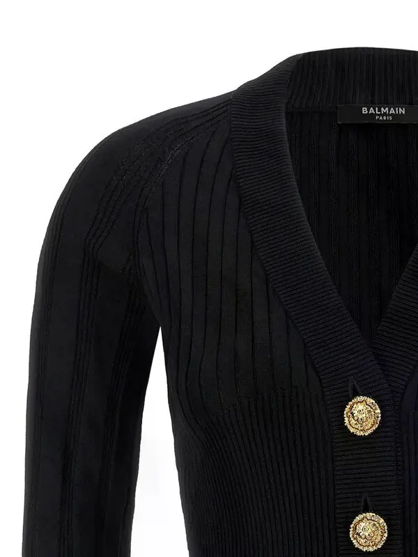 Balmain Button-up Cardigan - Black