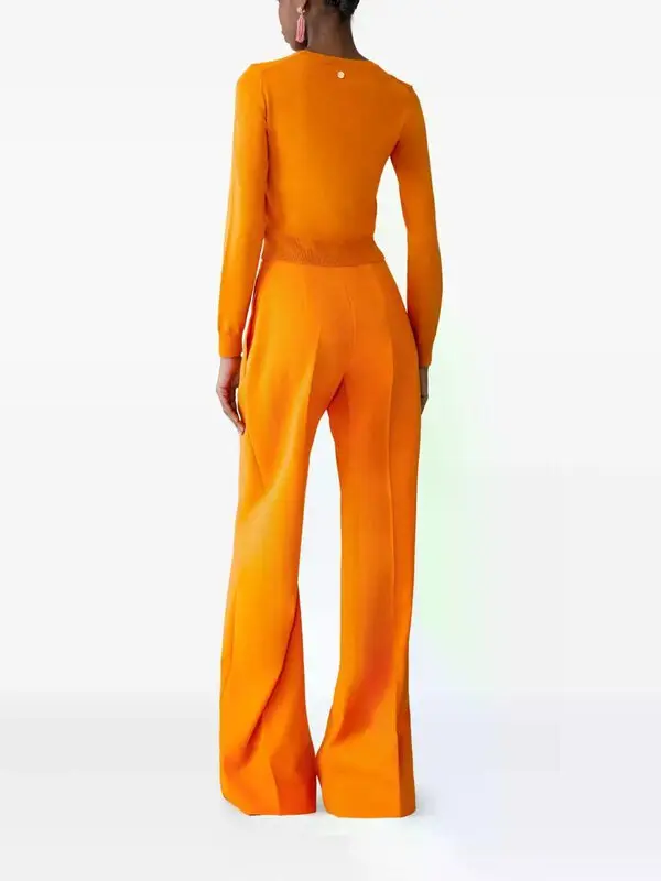 Carolina Herrera Crewneck Cardigan - Orange