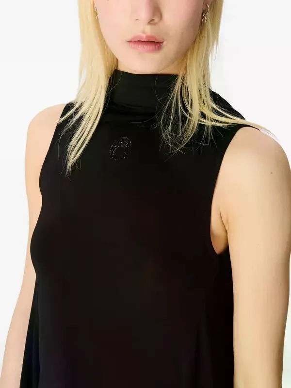 MARINE SERRE Sleeveless Draped Open-back Dress