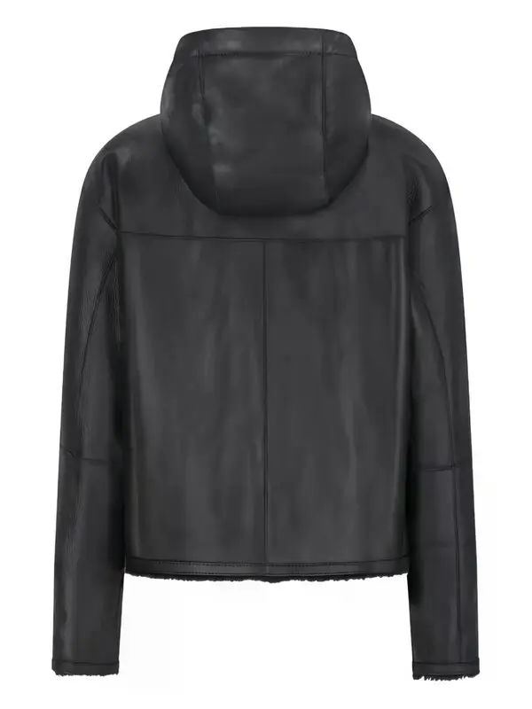 DESA 1972 Reversible Hooded Leather Jacket