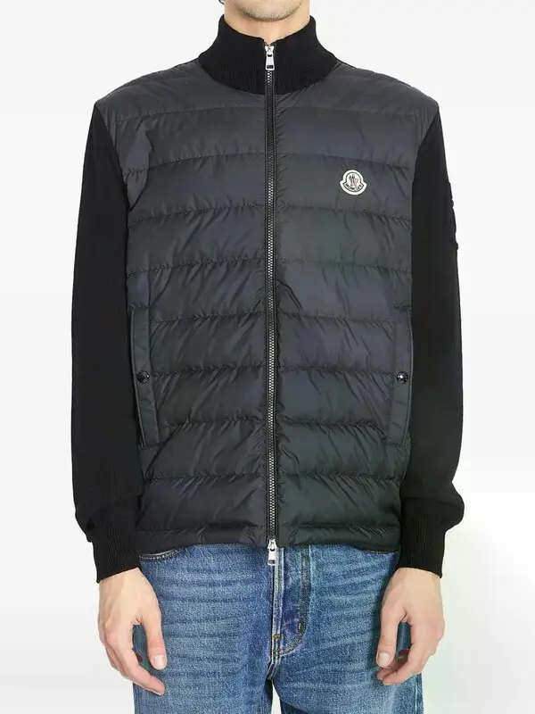 Moncler Padded Zip-up Cardigan - Black