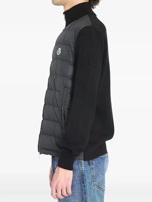 Moncler Padded Zip-up Cardigan - Black
