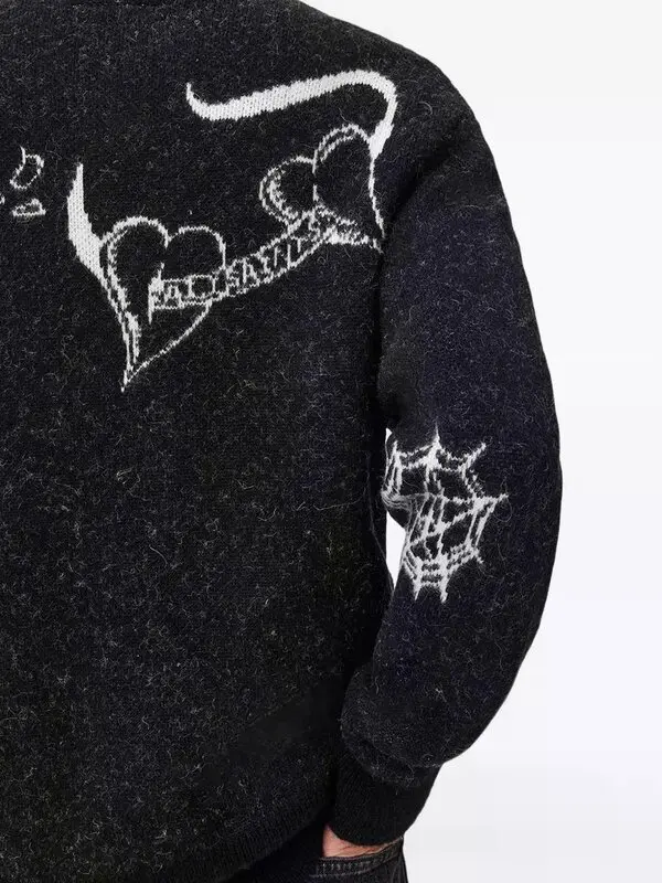 ALLSAINTS Graphic Print Zip-fastening Cardigan