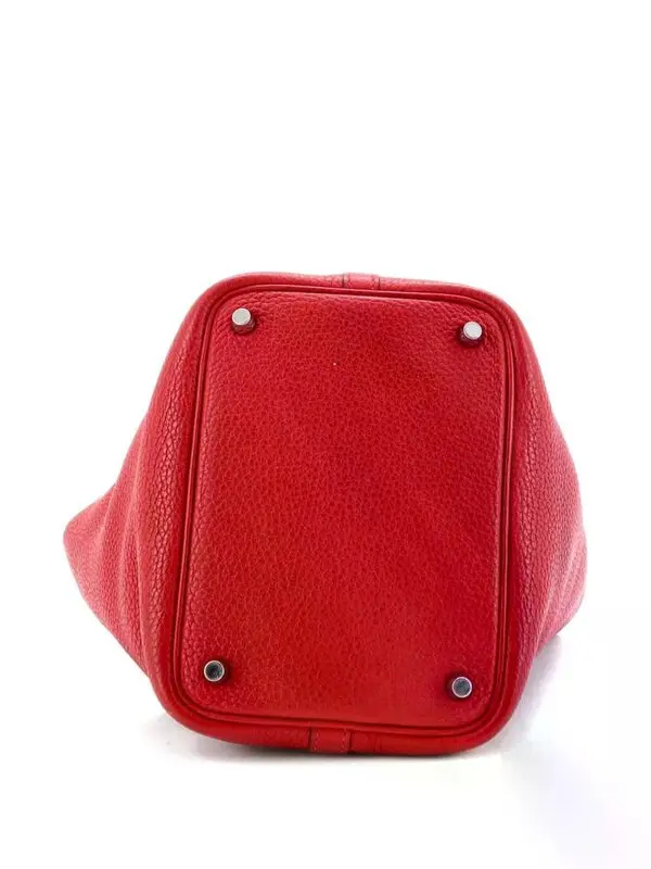 Hermès Picotin Lock Clemence Pm Bucket Bag - Red