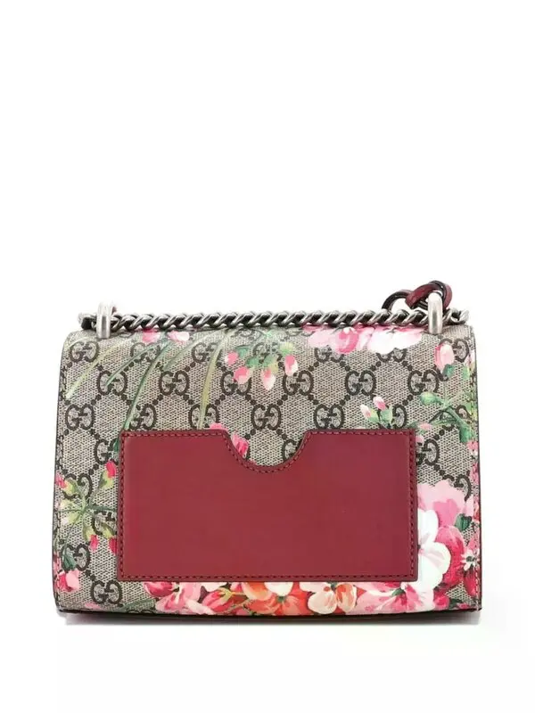 Gucci Padlock Blooms Print Gg Coated Canvas Small Shoulder Bag