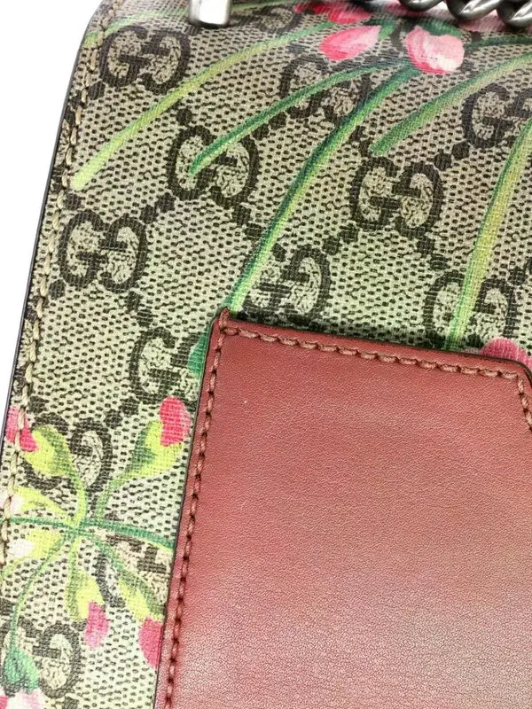 Gucci Padlock Blooms Print Gg Coated Canvas Small Shoulder Bag
