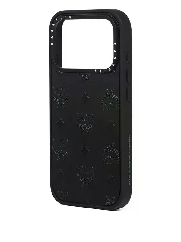 Mcm X Casetify Monogram-pattern Iphone 17 Pro Case - Black