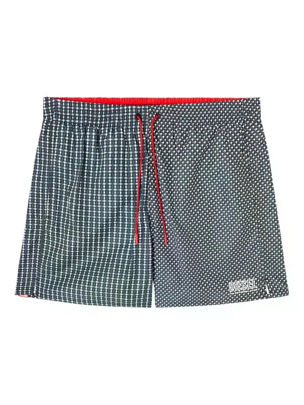 DIESEL® Patterned Swim Shorts - Blue