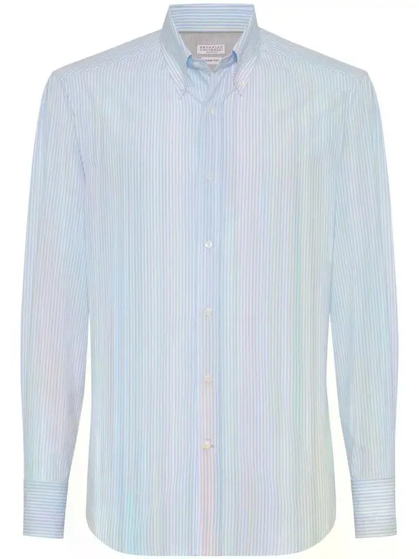 Brunello Cucinelli Striped Cotton Shirt