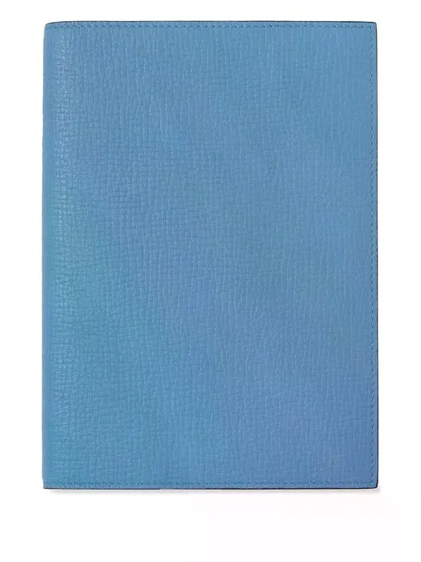 Smythson Evergreen Refillable Leather Notebook - Blue