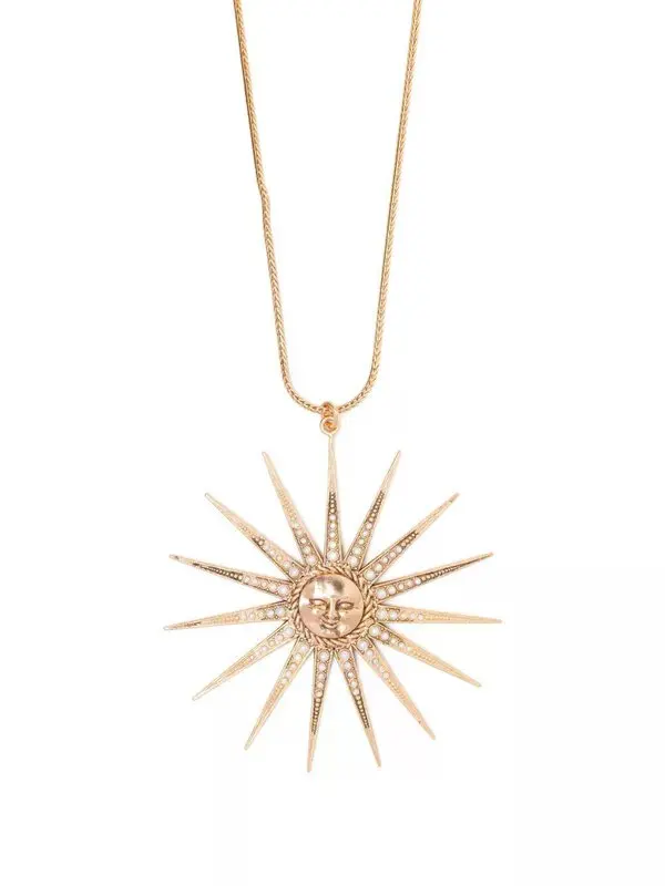 BLAKLACE Sun Pendant Necklace With Snake Chain