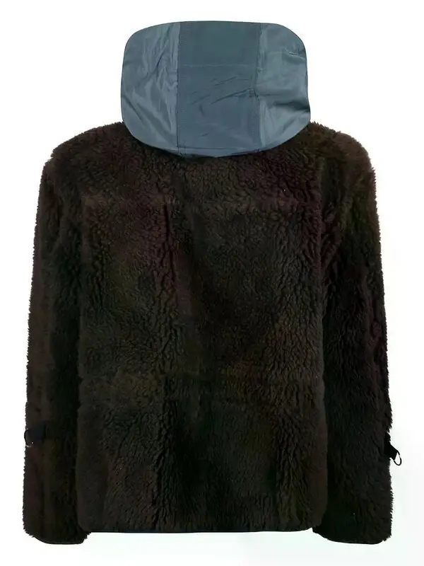 Sacai High-collar Hooded Wool Jacket