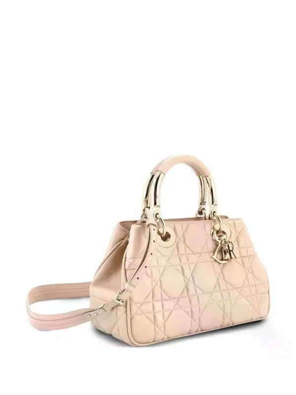 Dior Lady 95.22 Medium Tote Bag Cannage Embossed Leather - Neutrals