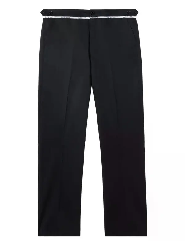 Off-White Wool Flare Trousers