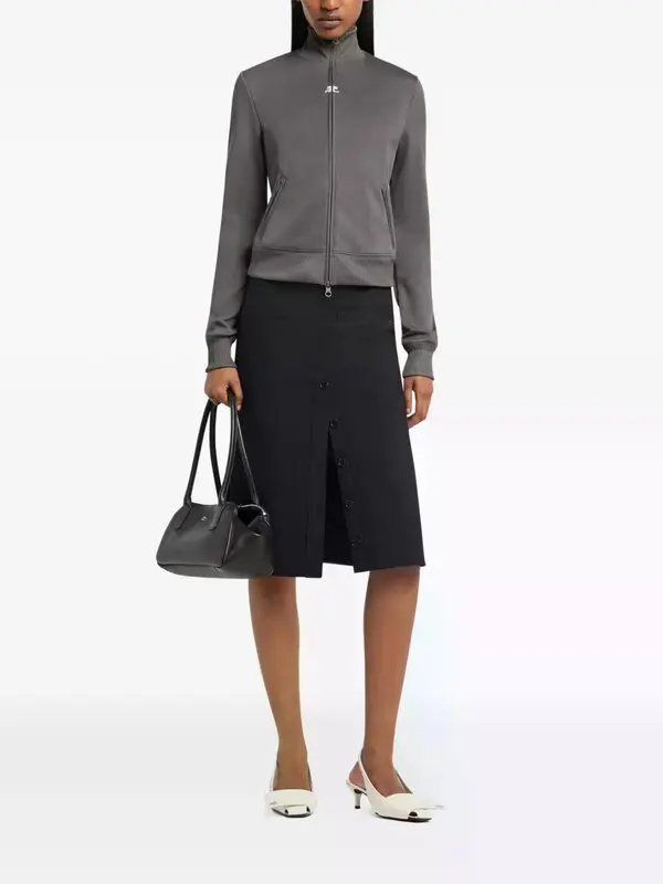 COURREGES Zip Logo Sweatshirt