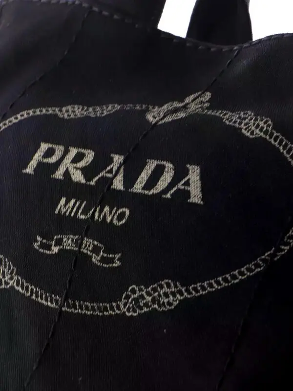 Prada Canapa Convertible Canvas Medium Tote Bag
