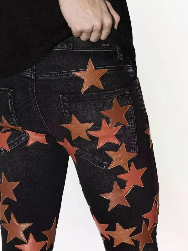 Amiri Star-patch Skinny Jeans - Black
