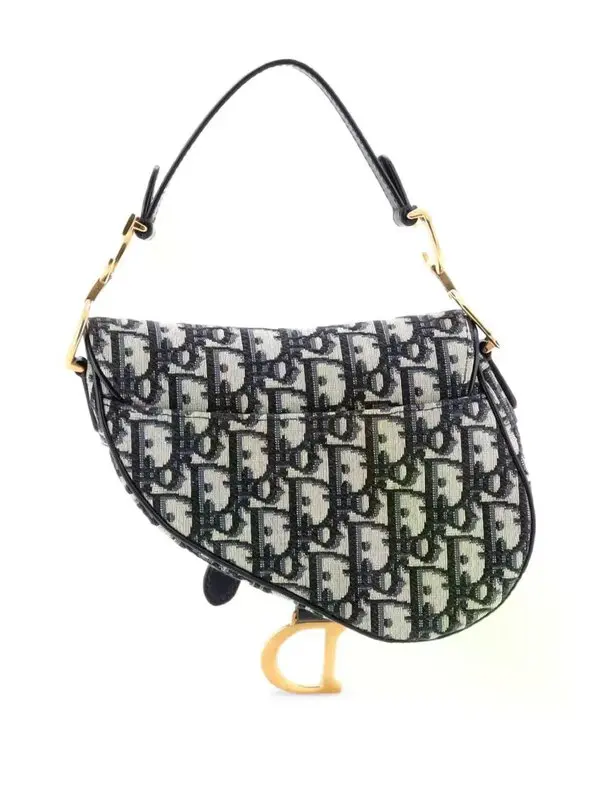 Dior Saddle Oblique Canvas Mini Shoulder Bag - Blue