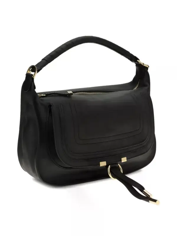 Chloé Small Marcie Leather Shoulder Bag - Black