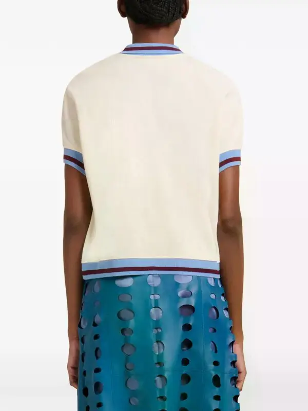 Marni Striped Collar Polo Shirt